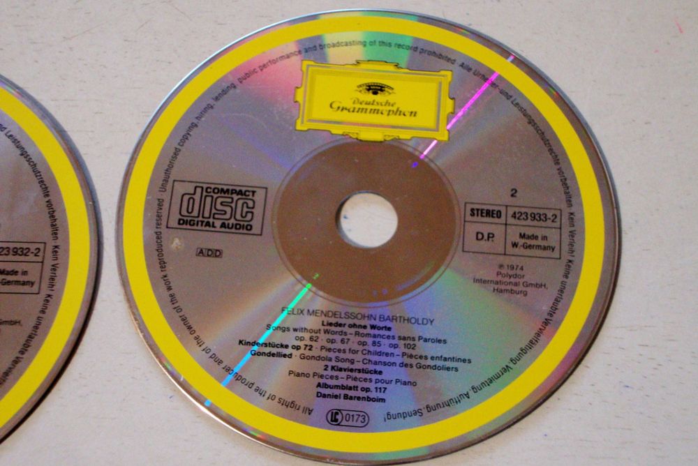 set 2CD's - Daniel Barenboim - Felix Mendelssohn [Deu. Gra.] (Gebraucht ...