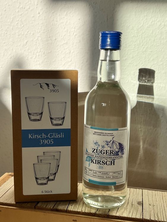 Zuger Kirsch mit 6 Gläsli | Kaufen auf Ricardo