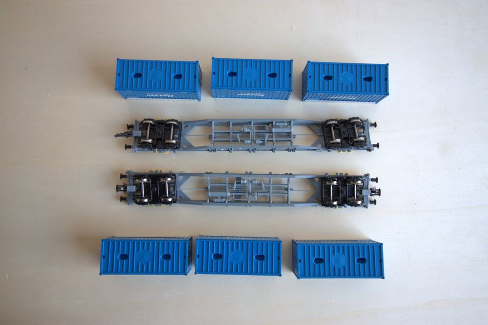 Roco 66628 2 wagons CFF containers Rexwal + 8 containers CC (Gebraucht ...