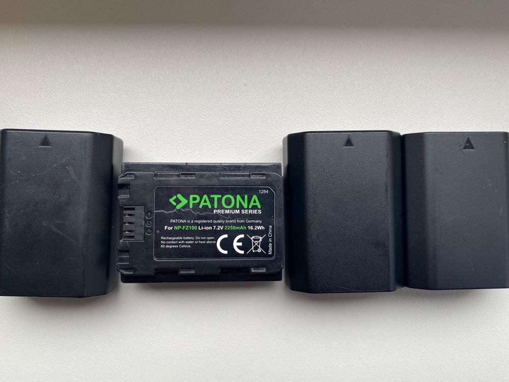 4 Akkus für Sony Kameras: Patona NP-FZ100 | Acheter sur Ricardo
