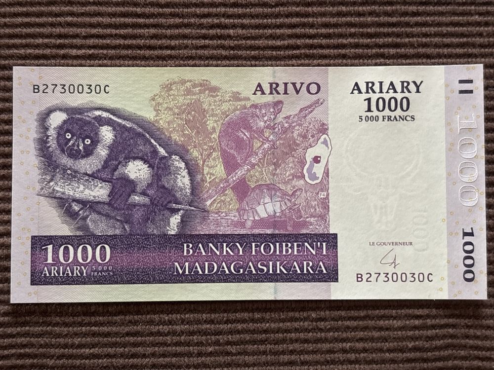 Madagaskar 1000 Ariary 2004 Banknote unc (Neu (gemäss Beschreibung)) in ...