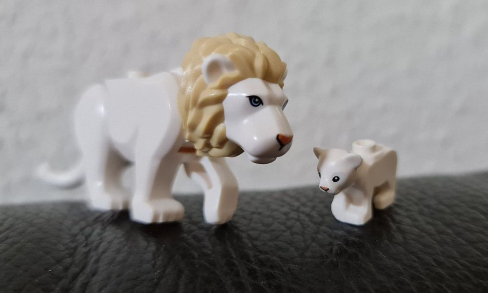 Lego city 60307 Tier Löwe + baby Lion Weiss Albino Safari (Neu (gemäss ...