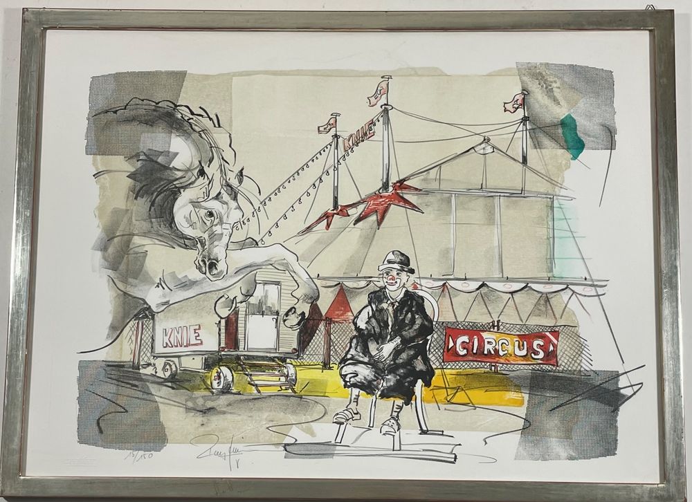 Rolf Knie (1949) grosse Lithographie Handsigniert | Kaufen auf Ricardo