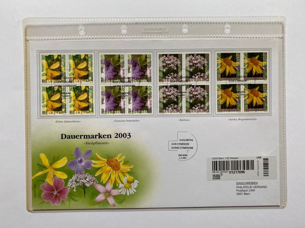 FDC Grossbrief Dauermarken Heilpflanzen 2003 ET (Neu (gemäss Beschreibung)) in Kirchenthurnen ...