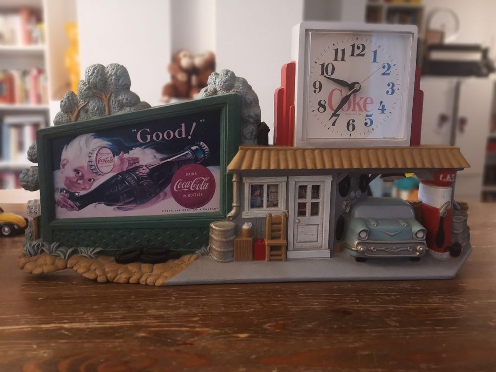 Vintage Coca-Cola Garage Clock Figure USA Americana Retro (Gebraucht ...