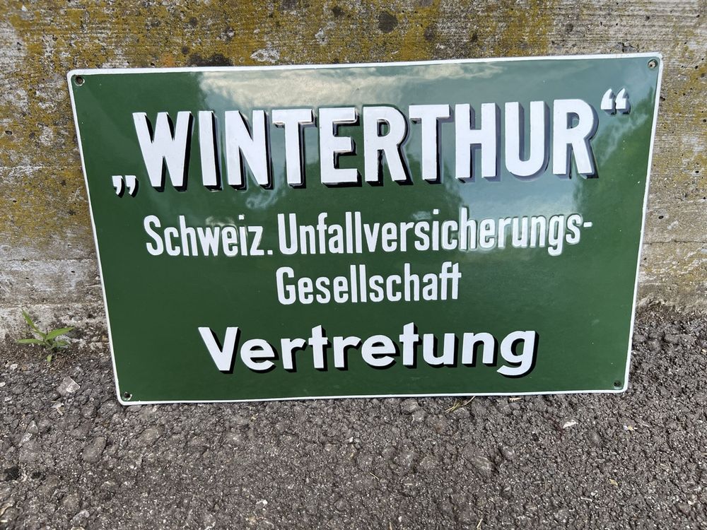 Winterthur Schweiz Versicherungen Unfall axa Schild (Gebraucht) in ...