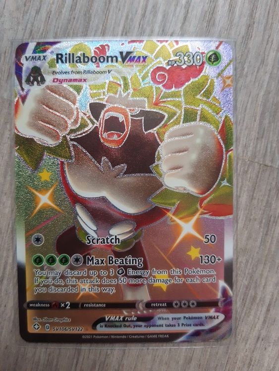 Pokemon Sword&Shield Shining Fates #SV106 Rillaboom VMAX | Kaufen auf ...