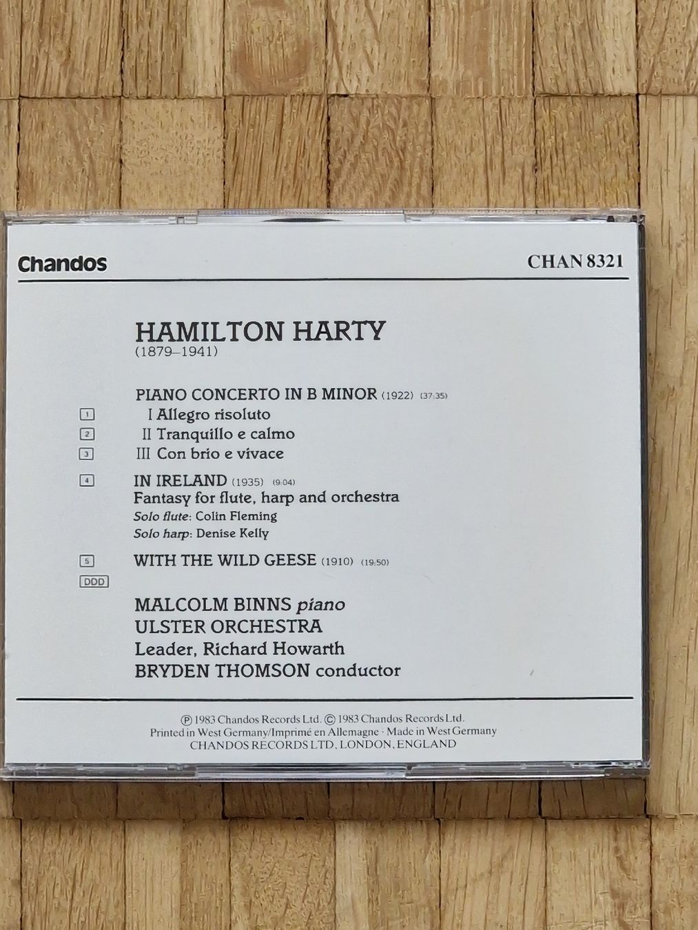 CD: Hamilton Harty: Piano Concerto, With The Wild Geese (Gebraucht) in ...