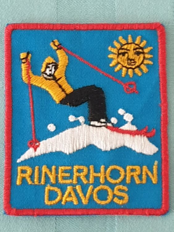 Vintage Badge RINDERHORN DAVOS ST. GALLER STICKEREI (Gebraucht) in ...