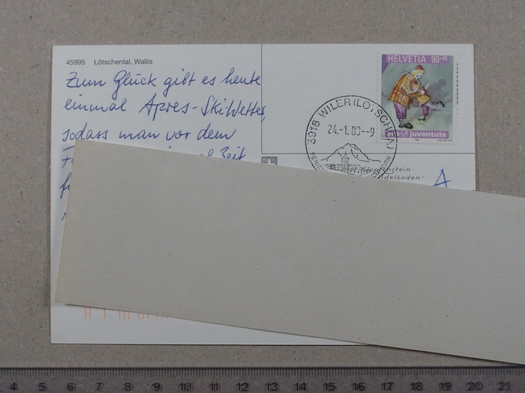 Lötschental, Poststempel Wiler, 2000, Ski, Winter (Gebraucht) in ...