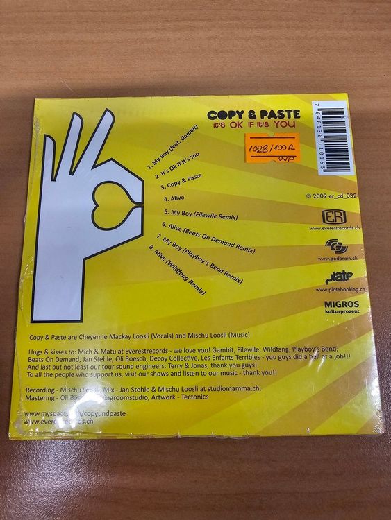 CD - Copy & Paste – It's Ok If It's You (SCHWEIZ), NEU!!! | Kaufen auf ...