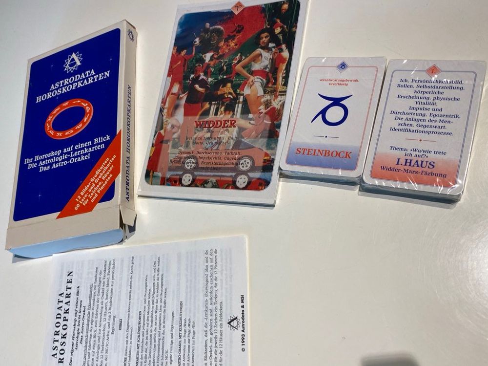 ASTRODATA Horoskopkarten 1993,NEU! M.Kissling & W.von Rohr (Gebraucht) in Utzigen für CHF 30 ...