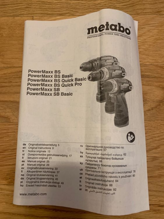 Akkubohrmaschine Metabo Power Maxx BS basic | Kaufen auf Ricardo