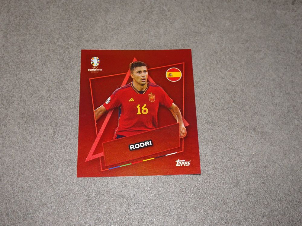 Topps SP Sticker ESP Rodri ohne Unterschrift, Euro/ EM 2024 | Kaufen ...