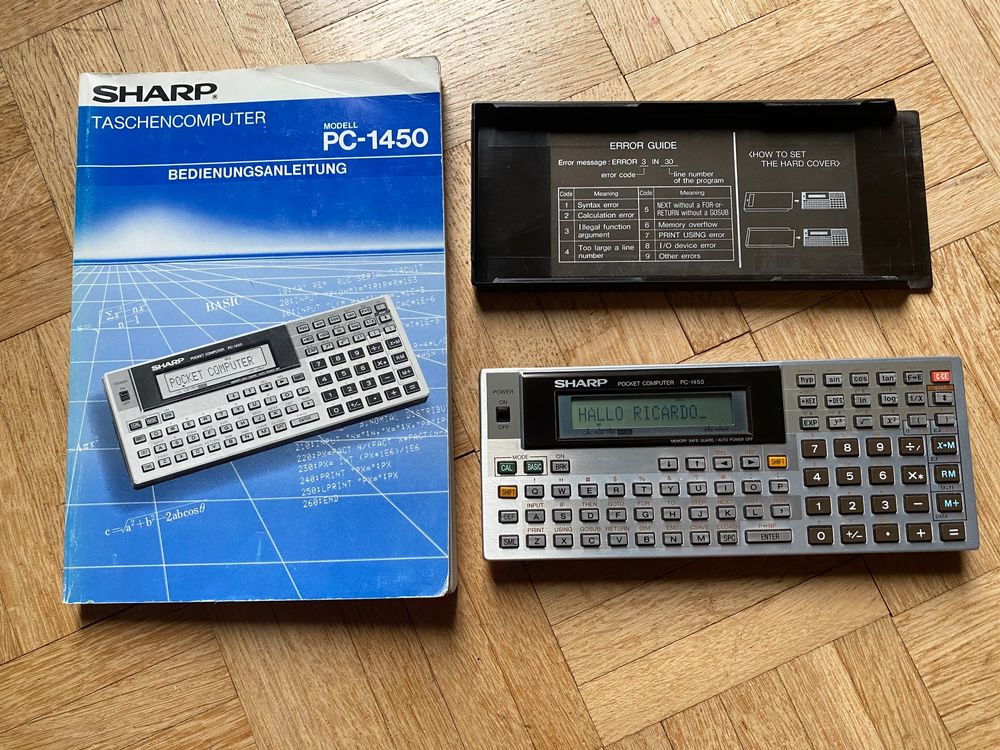 Sharp PC-1450 Pocket Computer aus 1985 (Gebraucht) in Adliswil für CHF 60 – mit Lieferung auf ...