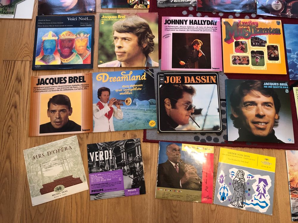 Plus de 50 disques, 33 et 45 tours: Johnny Hallyday, Brel,,, | Kaufen ...