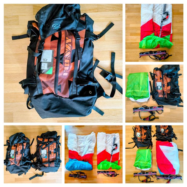 SnowKite Set, 9m (+13m), Bar, Ozone Frenzy, Landkite, 2017 (Gebraucht ...