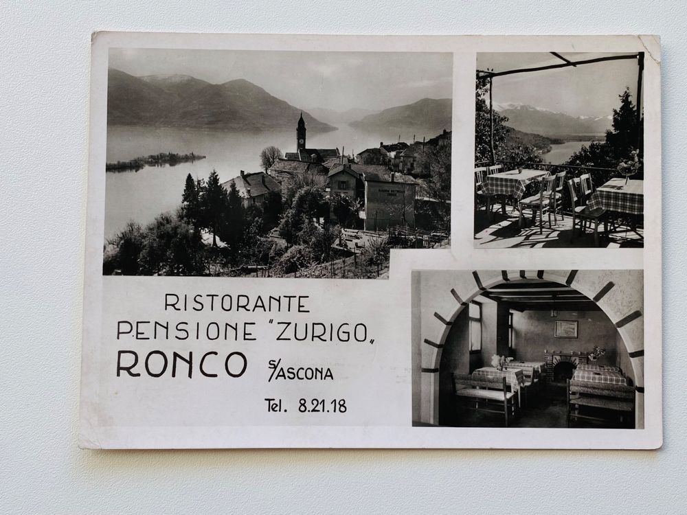 RONCO Ascona ZURIGO Pension Kopf - Lienhard Ticino Tessin (Gebraucht ...