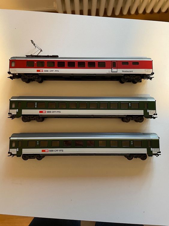 3 SBB Märklin EW IV Personenwagen 1./2. Klasse, Speisewagen (Gebraucht) in Blonay für CHF 74 ...