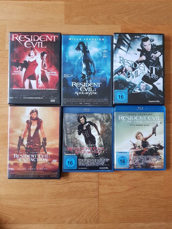 Resident Evil 1-6 (DVD &Bluray Sammlung (Gebraucht) in Frauenfeld für CHF 10 – mit Lieferung auf ...