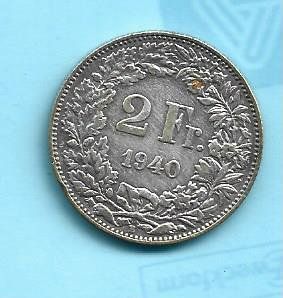 2 Fr. 1940 Silber (Gebraucht) in LIESTAL für CHF 6 – mit Lieferung auf Ricardo kaufen