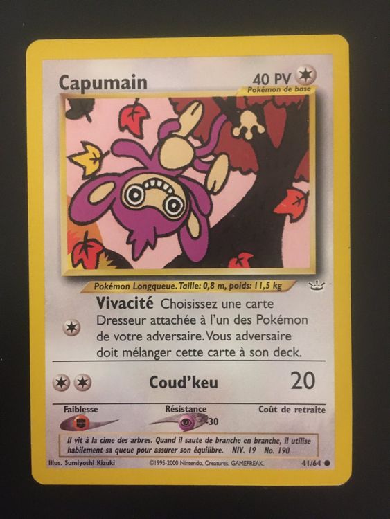 RARE: Pokémon Neo Revelation (2002): Capumain 41/64 FR (Gebraucht) in Palézieux-Village für CHF ...