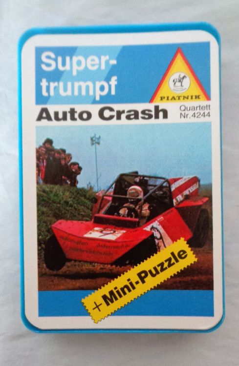 Piatnik Auto Crash Quartett / Komplett mit 2 Mini-Puzzle (Gebraucht) in ...