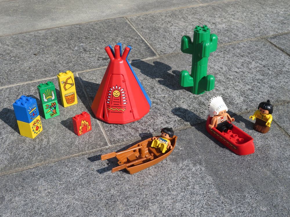 Duplo (von Lego) Indianer mit Tipi, Kaktus, Kanu usw.... | Kaufen auf ...