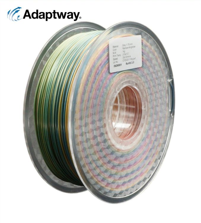 PLA Silk Rainbow, 1.75 mm, 1 kg, rainbow kingfisher (Neu und originalverpackt) in Anglikon für ...