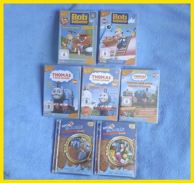7 DVD Kinder Hits >Bob Baumeist, Thomas Lok, Käptn Blaubär.. (Neu und ...