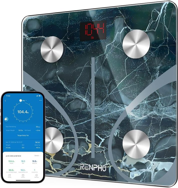 Körperfettwaage Bluetooth BMI, Muskelmasse, Protein, BMR (Neu und originalverpackt) in ...