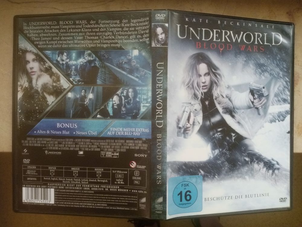 Underworld: Blood Wars DVD - Kate Beckinsale Vampire Movie (Gebraucht ...