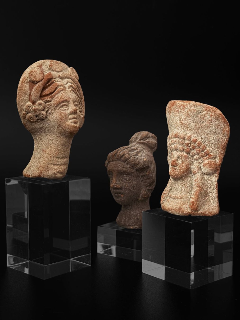 3 antike Griechische Terrakotta Köpfe (4.– 2. Jh. v. Chr.) (D'occasion ...
