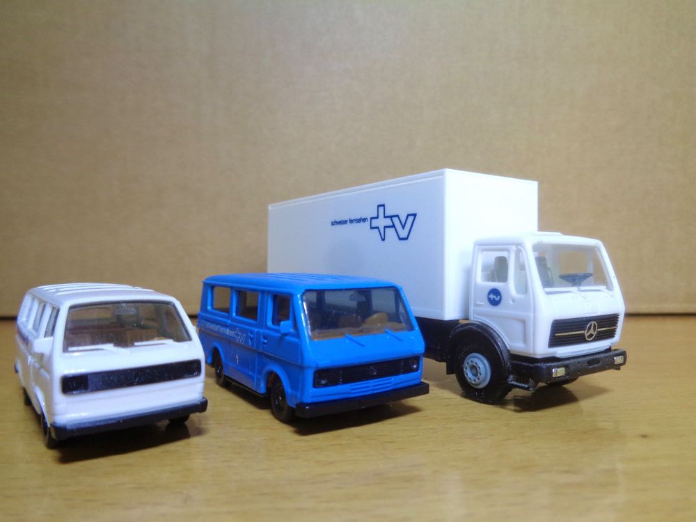 Herpa 1:87 H0 Modellautos LKW VW-Bus Schweizer Fernsehen (Gebraucht) in ...