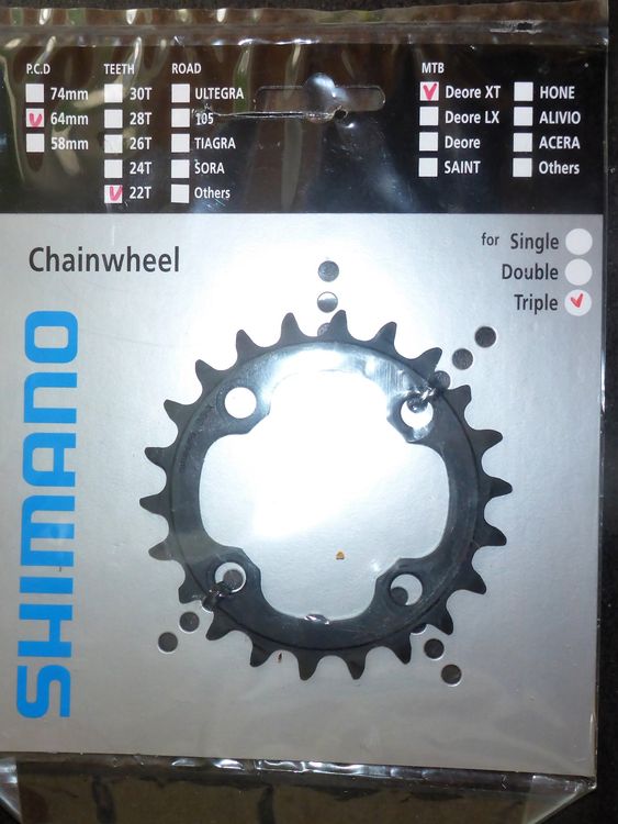 Shimano FC-M770: MTB Deore XT Kettenblatt 22T | Kaufen auf Ricardo