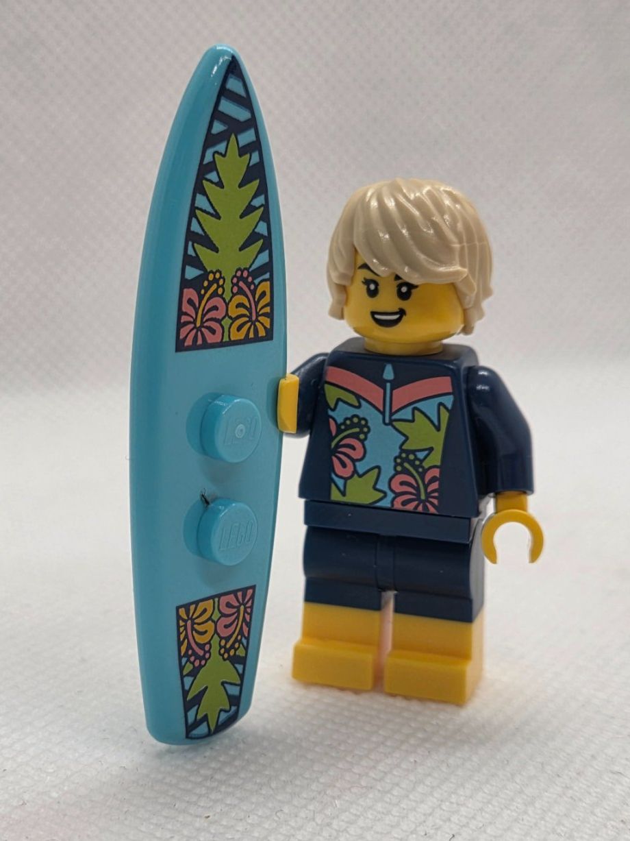 LEGO BAM middle 2025 Surfer Girl with Hawaii Style Surfboard (Neu ...