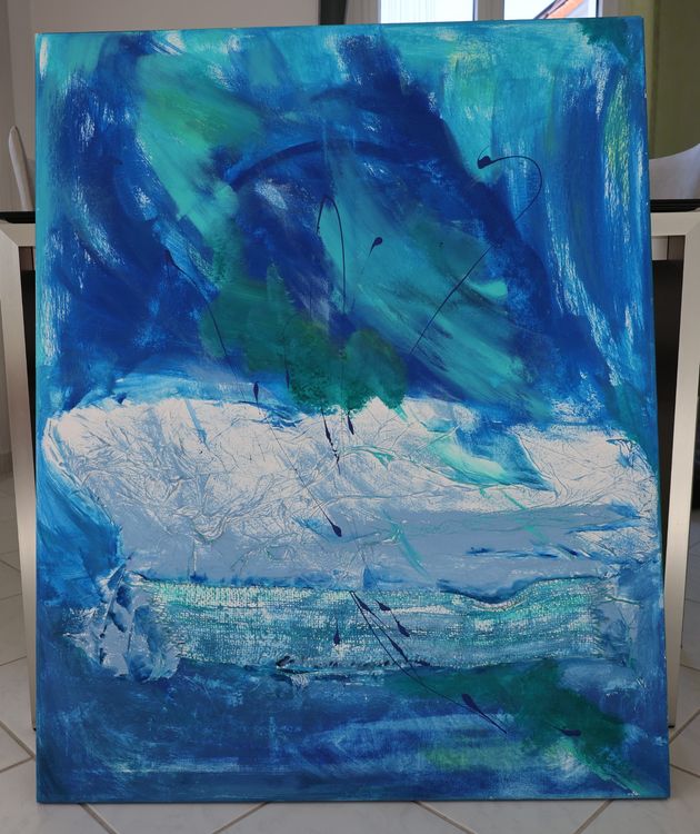 Acrylbild in Blau - Türkis (Unikat) | Kaufen auf Ricardo
