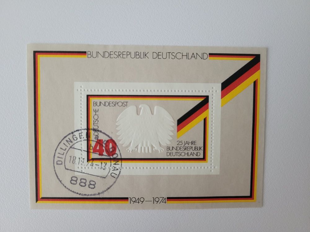 Block Deutschland 1974 25 Jahre Bundesrepublik Deutschland (Gebraucht) in Inwil für CHF 2 – mit ...