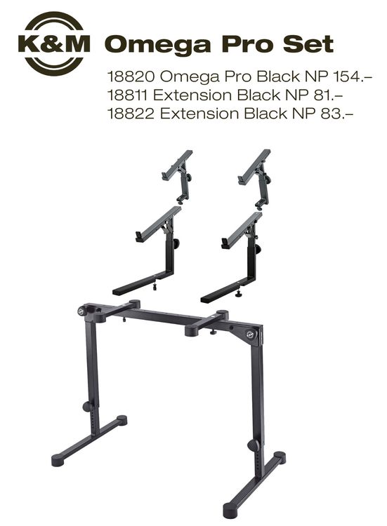 K&M 18820 Omega Pro Black (Set, 3 Ebenen inkl. 18811, 18822) (Gebraucht ...
