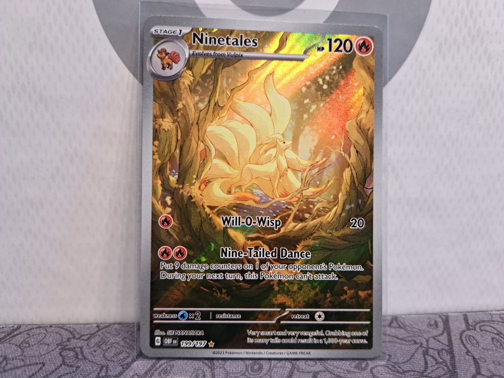 NINETALES ART RARE OBSIDIAN FLAMES POKEMON KARTE 199/197 (Gebraucht) in ...