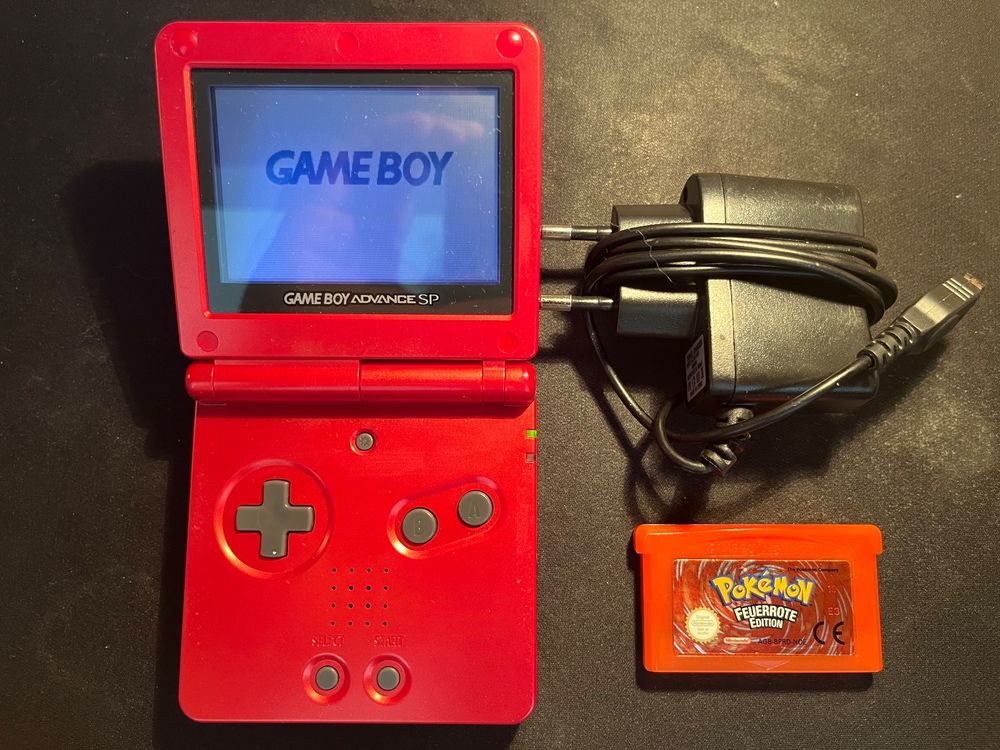 Gameboy Advance SP + Pokemon Feuerrote Edition Rot Nintendo (Gebraucht ...