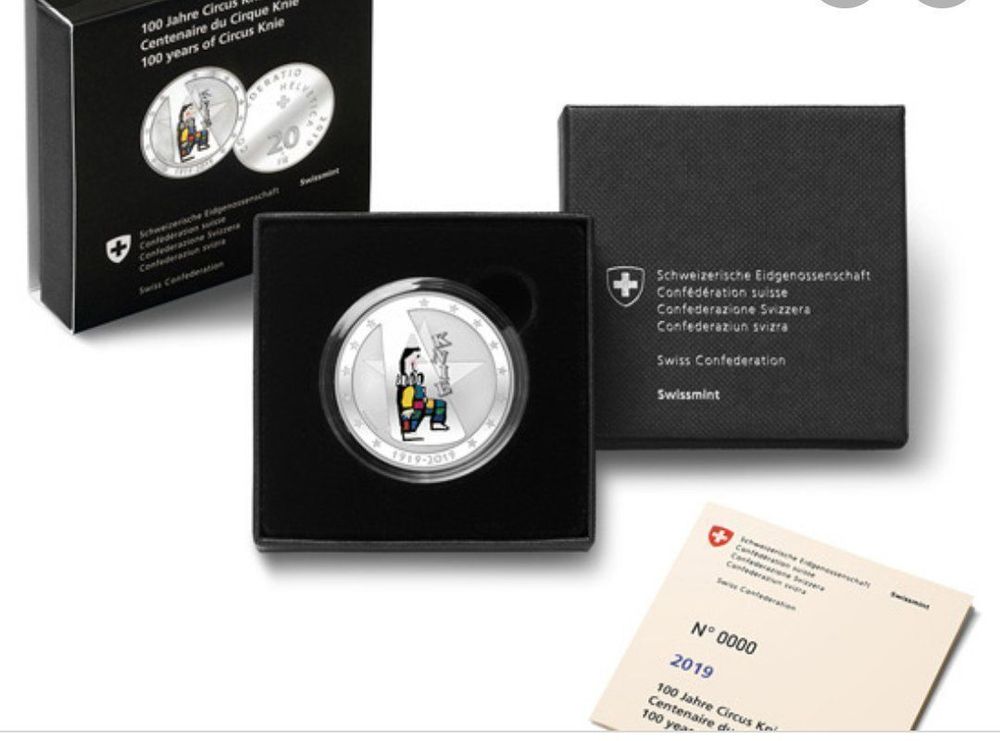 Circus knie & roger federer signed coin | Kaufen auf Ricardo
