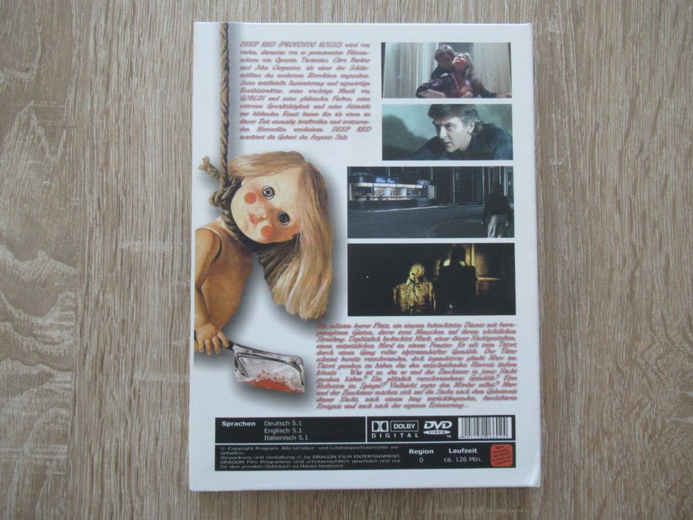 Deep Red - Rosso (Dario Argento) Uncut deutsch DVD Digipack | Kaufen ...