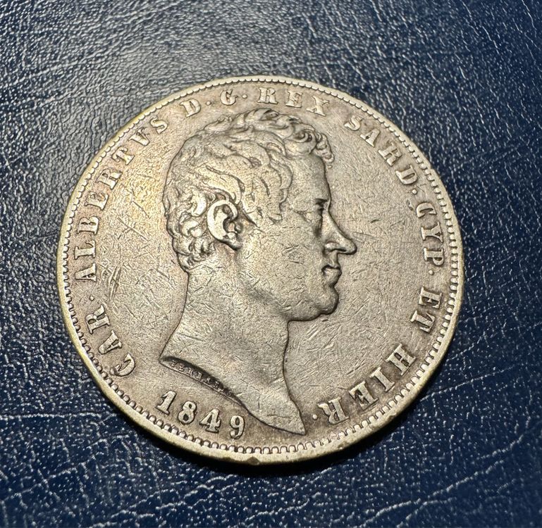 Italien 5 Lire 1849 SARDINIA,Carlo Alberto ss Silber | Kaufen auf Ricardo