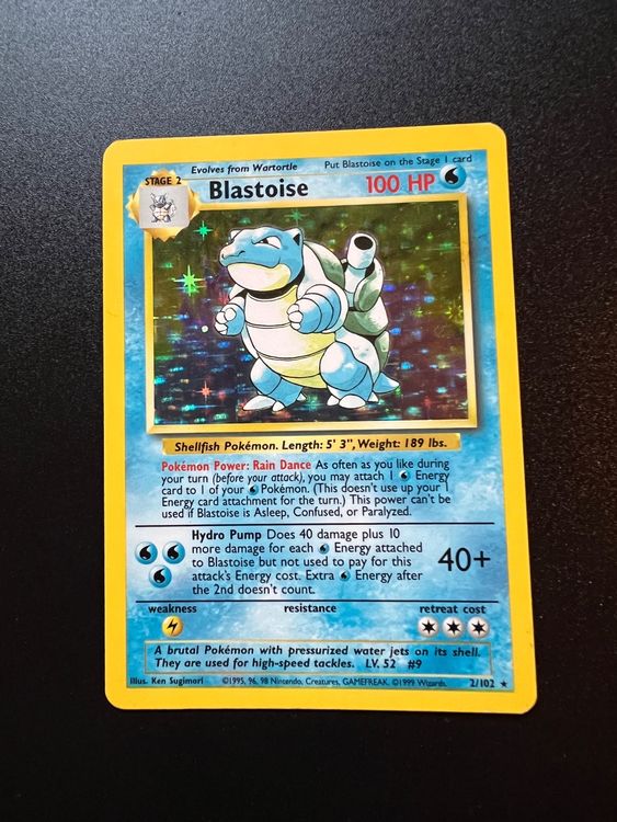 1x POKEMON BLASTOISE BASE SET HOLO CARD ENGLISH RARE VINTAG | Kaufen ...