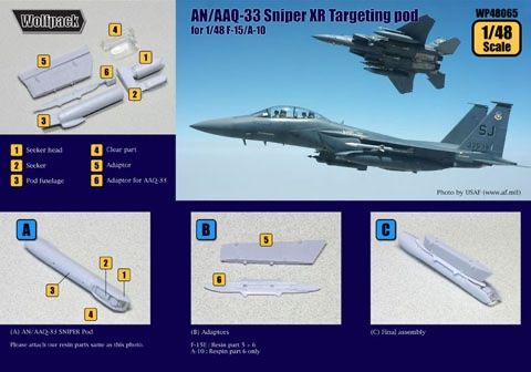 1/48 AN/AAQ-33 SNIPER XR ADV. TARGETING POD FOR F-15/A-10 (Neu und ...