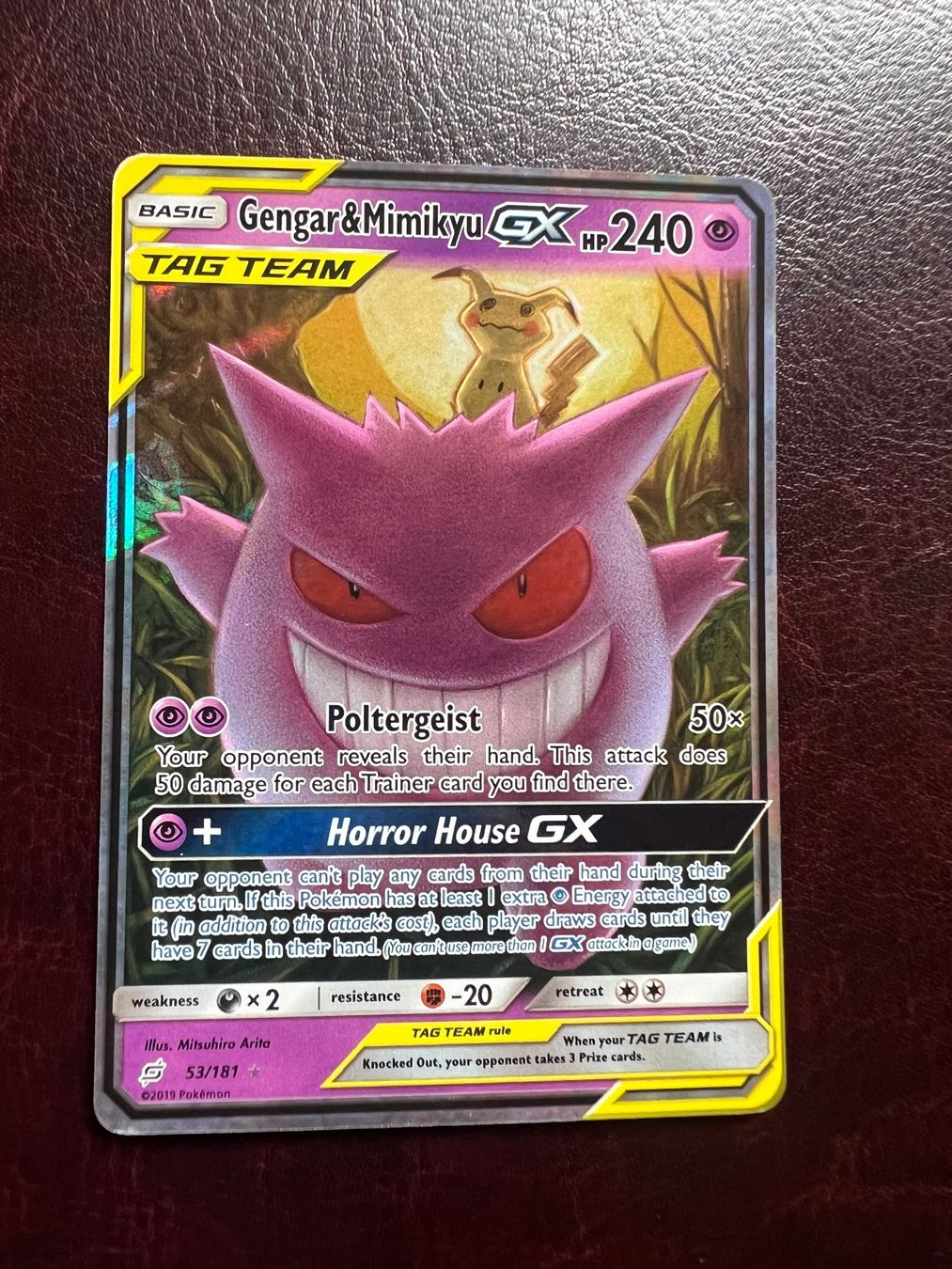 POKEMON GENGAR & MIMIKYU GX TEAM UP HOLO CARD 53/181 ULTRA R (Gebraucht) in Locarno für CHF 299 ...
