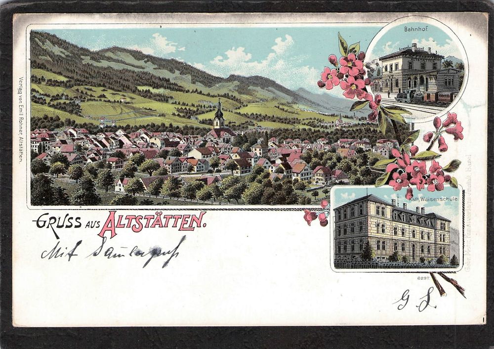 Lithographie:Gruss aus Altstätten SG , gel. 1900 (Gebraucht) in Reichenburg für CHF 33 – mit ...