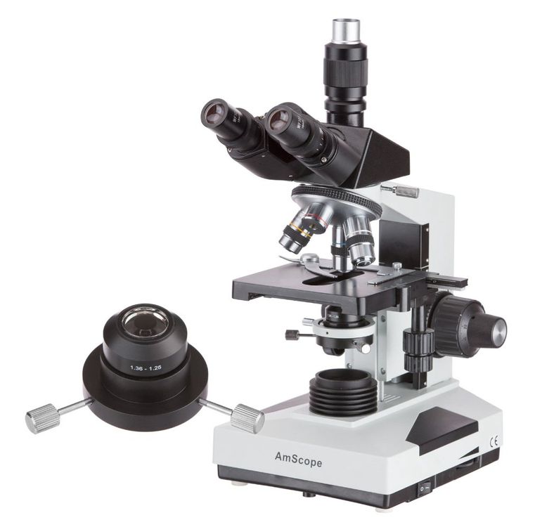 AmScope T490B-DKO Trinokulares Dunkles Feld Verbundmikroskop (Neu und ...