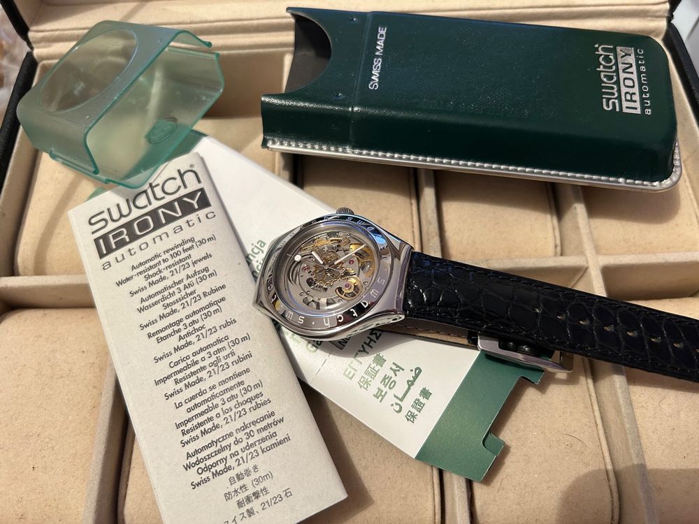 Montre Swatch Iron Squelette automatique 37mm neuve (Neuf (Voir ...